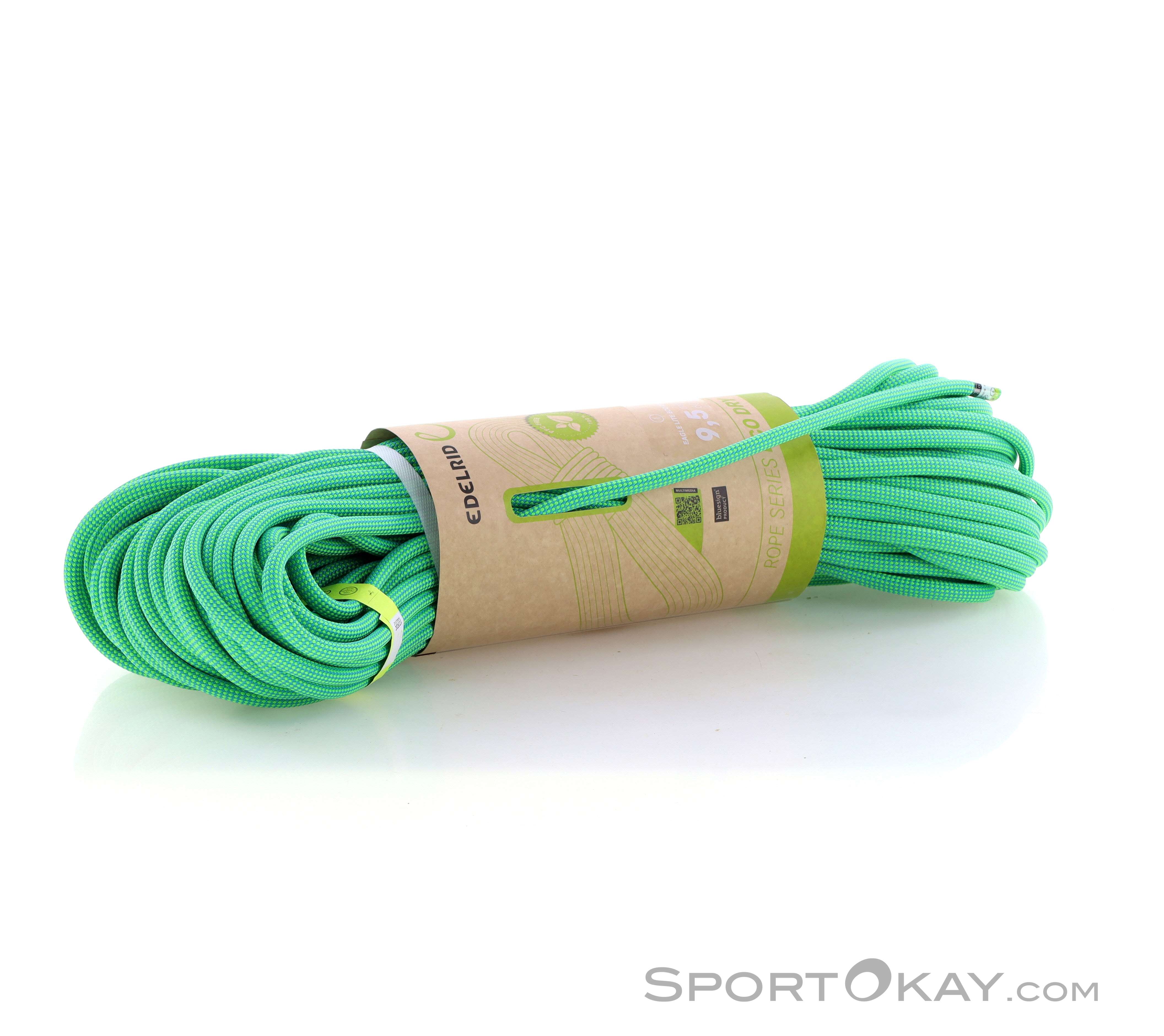 Edelrid Eagle Lite Eco Dry 9.5mm 60m Climbing Rope - Single Rope ...