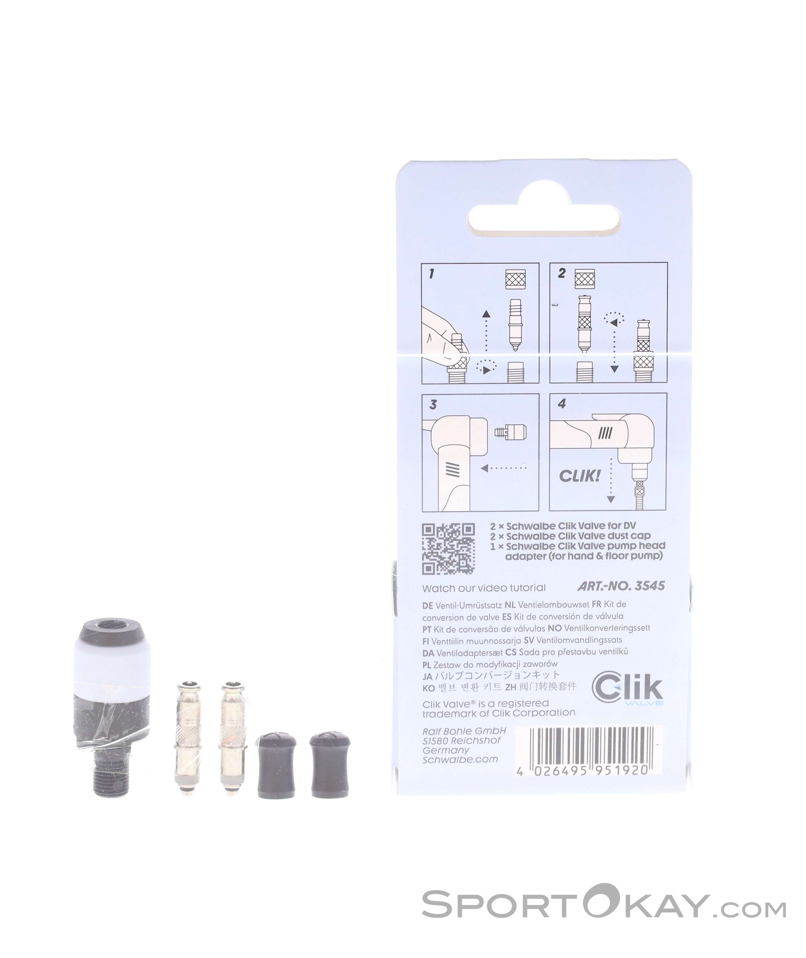 SKS Germany Clik Valve DV Conversion Kit + Adapter Bike Accessory ...