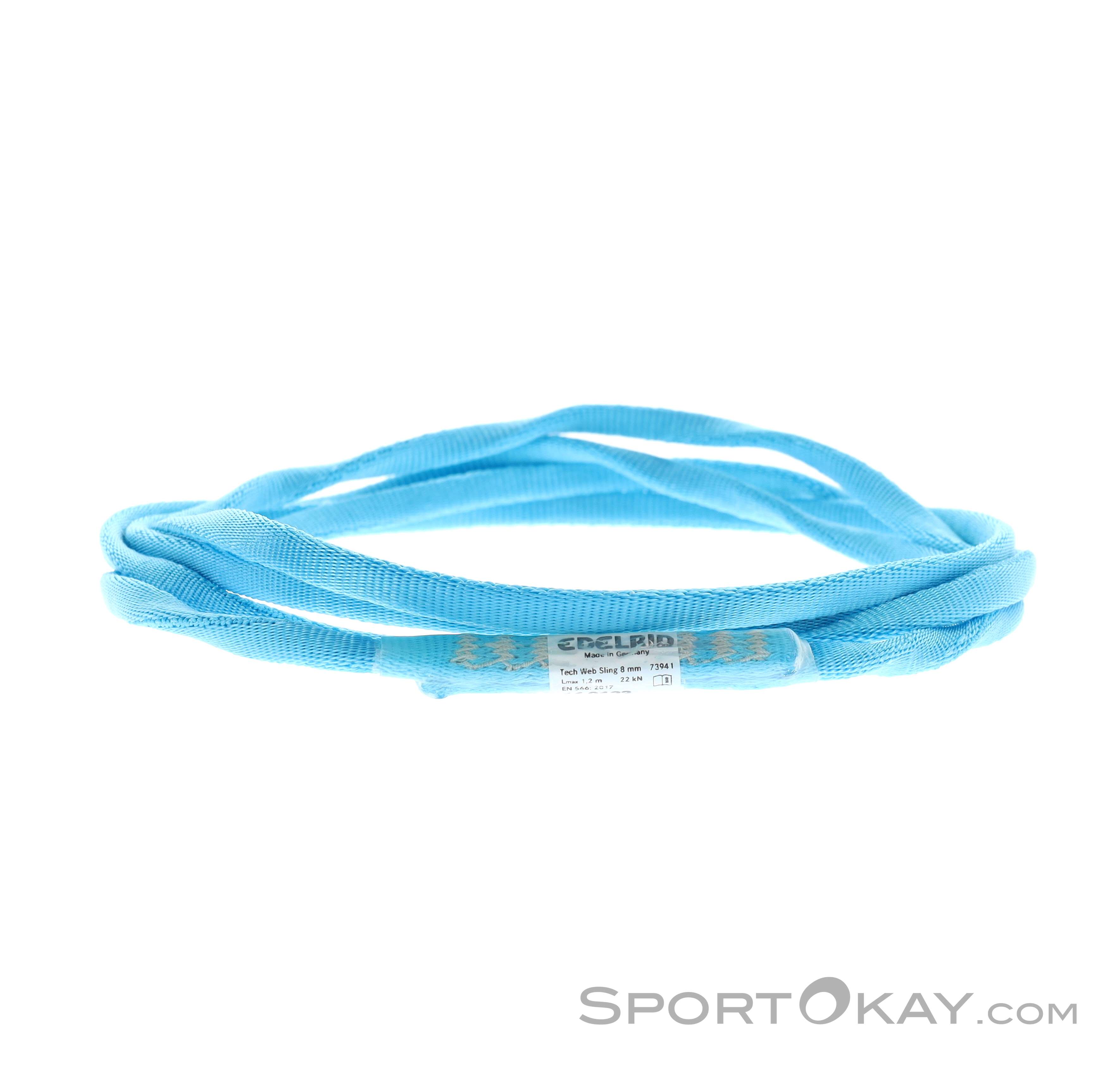 Edelrid Tech Web Sling 8mm 120cm Eslinga de banda - Cuerda redonda / cuerda de cinta - Set ...
