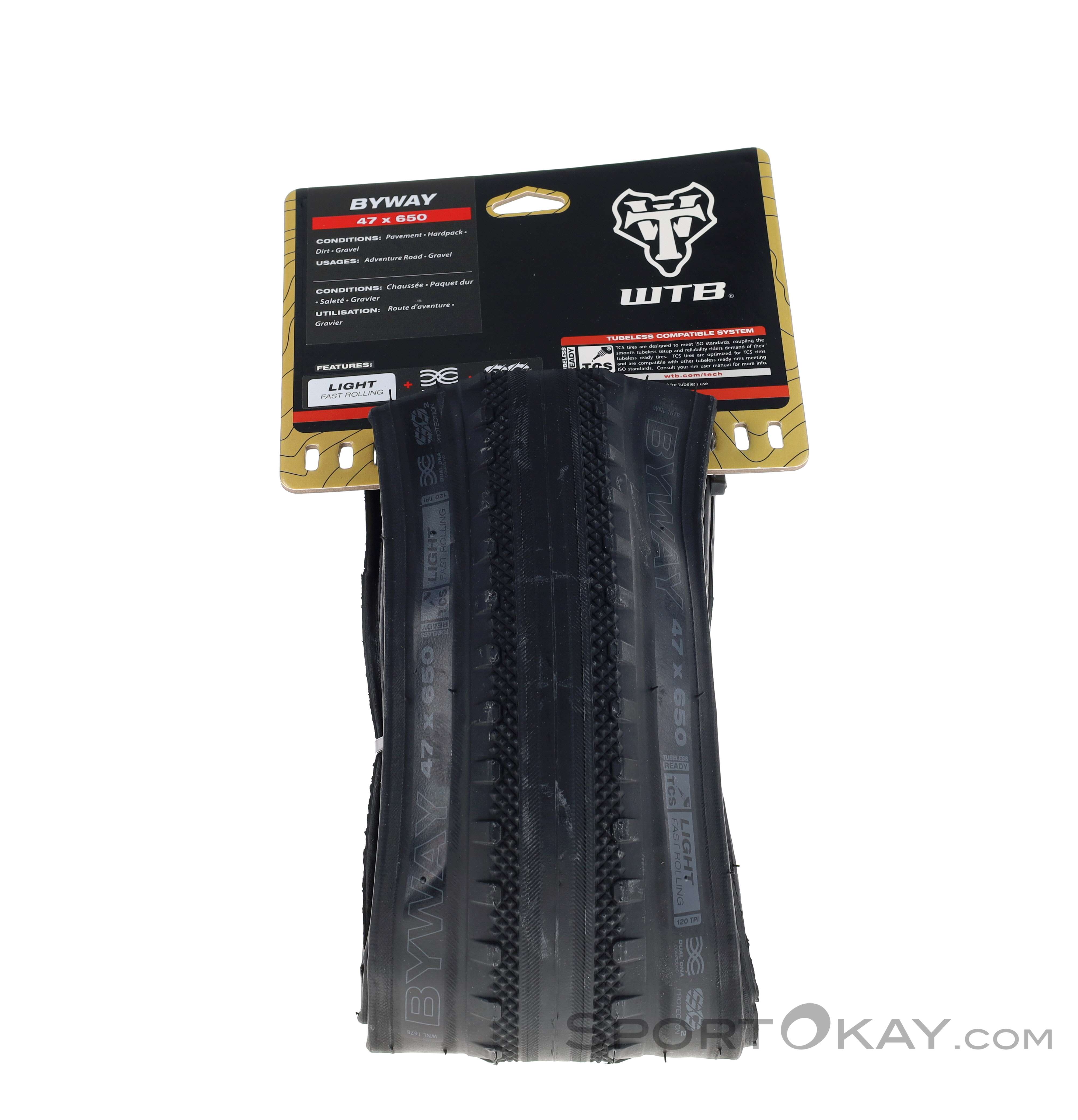 WTB Byway 650x47C SG2 TCS Light FR Tire - Tire & Tube - Components ...