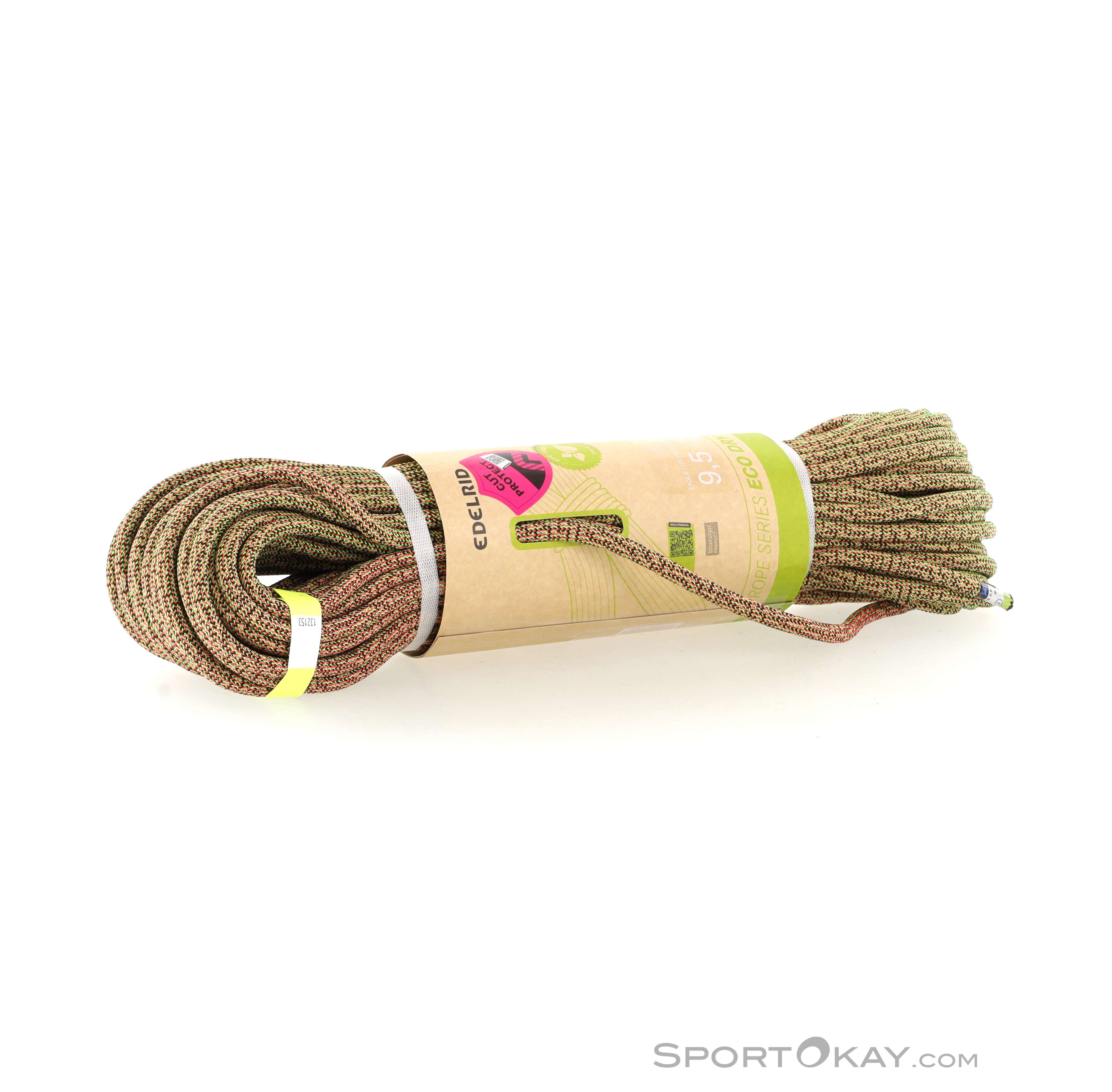 Edelrid Eagle Lite Protect Eco Dry 9,5mm 50m Climbing Rope - Single ...