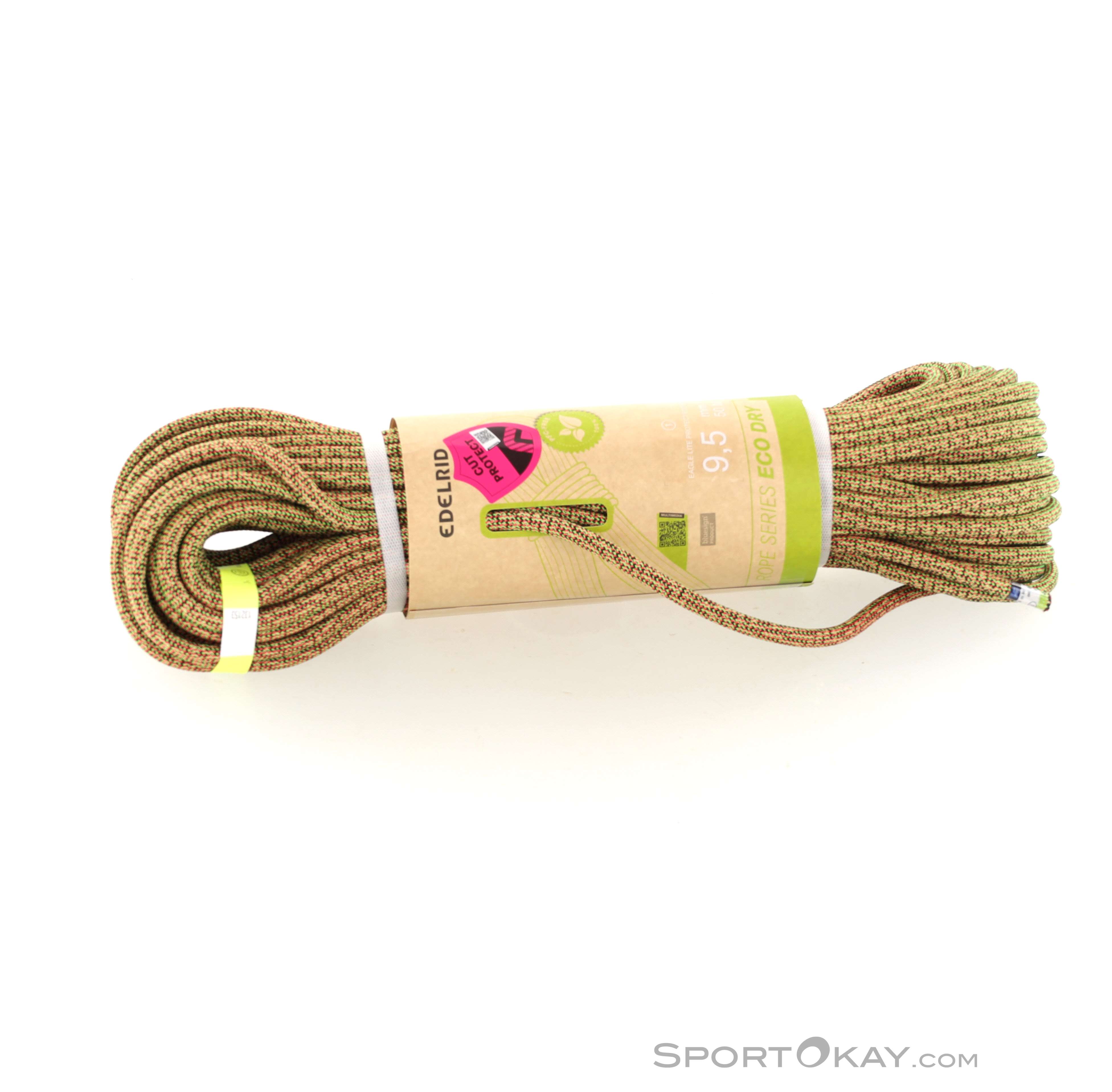 Edelrid Eagle Lite Protect Eco Dry 9,5mm 50m Climbing Rope - Single ...