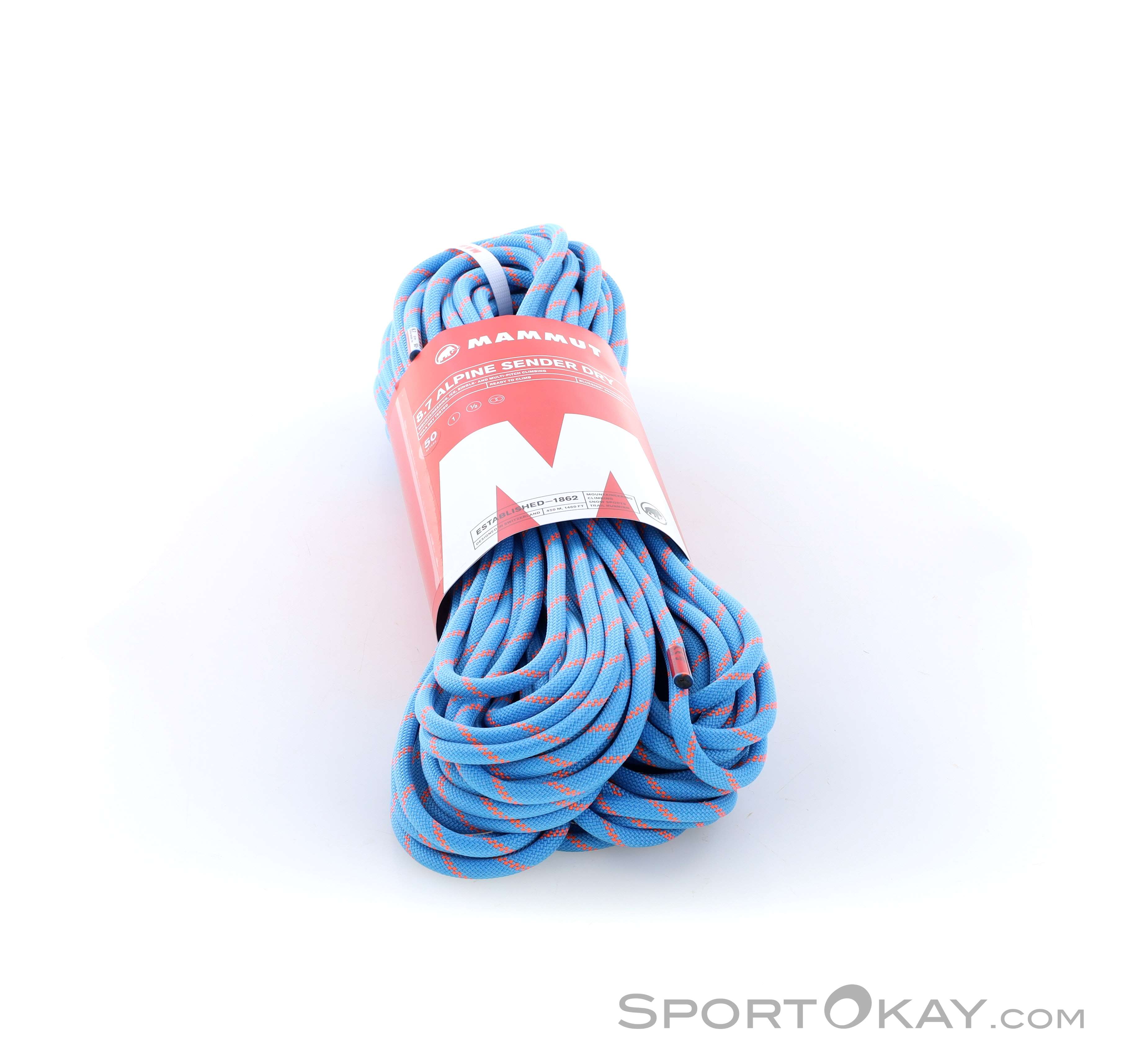 Mammut 8.7 Alpine Sender Dry Rope 50m Câble d’escalade - Câble simple ...