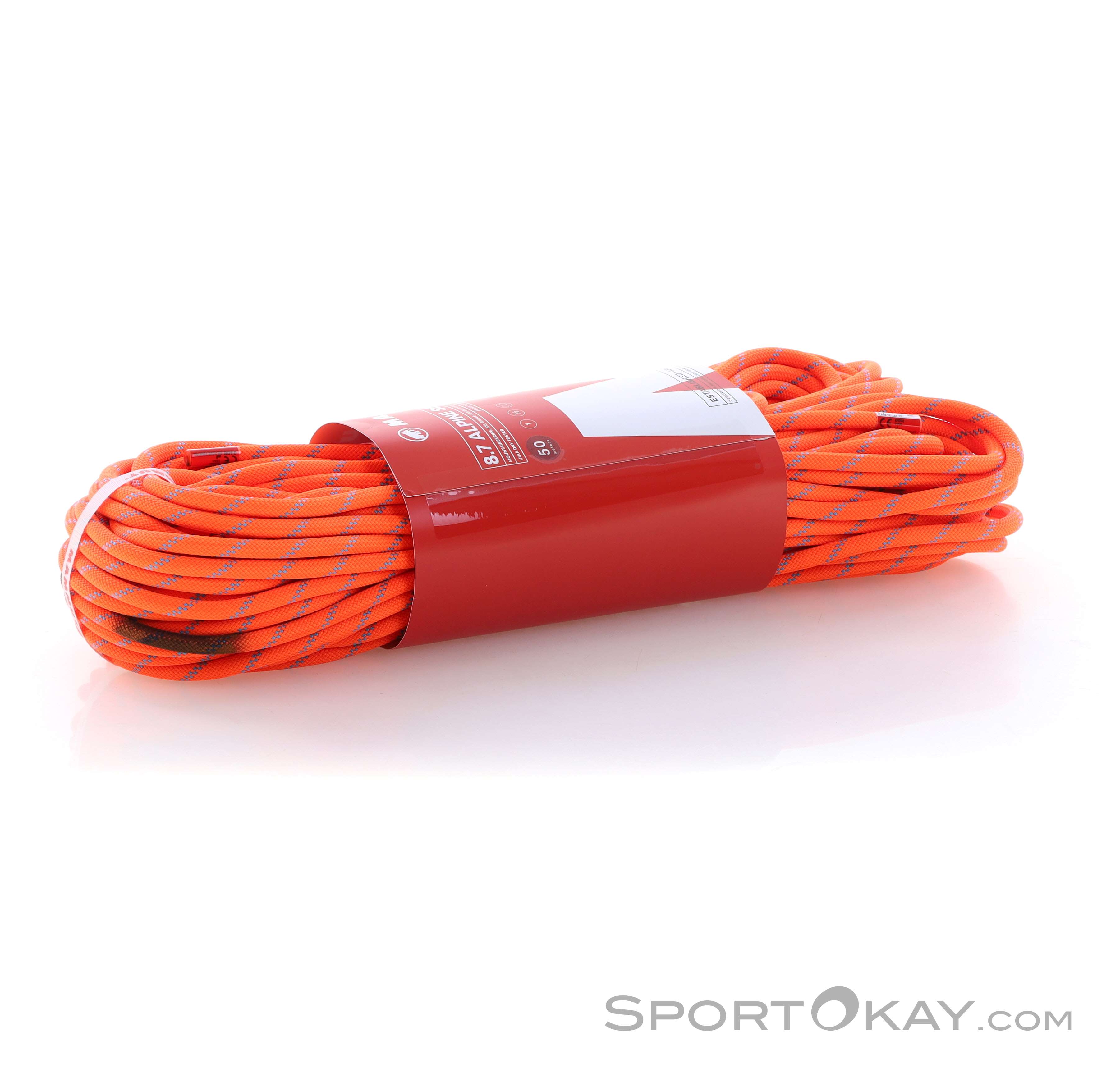 Mammut 8.7 Alpine Sender Dry Rope 50m Câble d’escalade - Câble simple ...